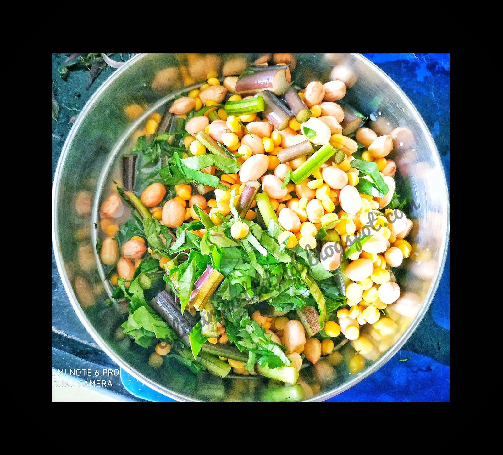 Maharashtrian Aluchi Bhaji or Colocasia or Taro or Patra leaves Curry