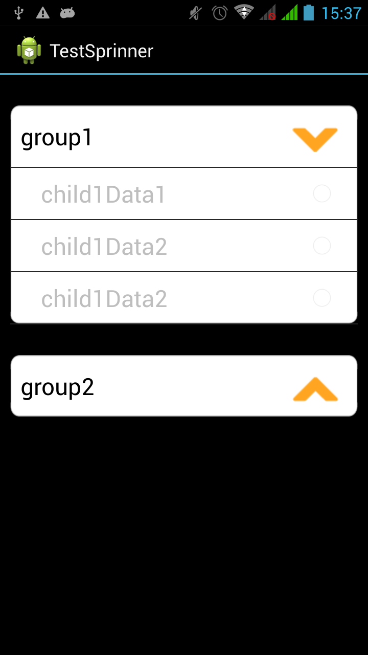 忙碌的假想 Android Expandablelistview 展開式選單eow 2172