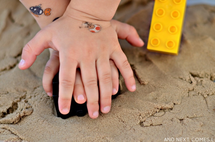 LEGO Stamping Kinetic Sand Activity | And Next Comes L - Hyperlexia ...