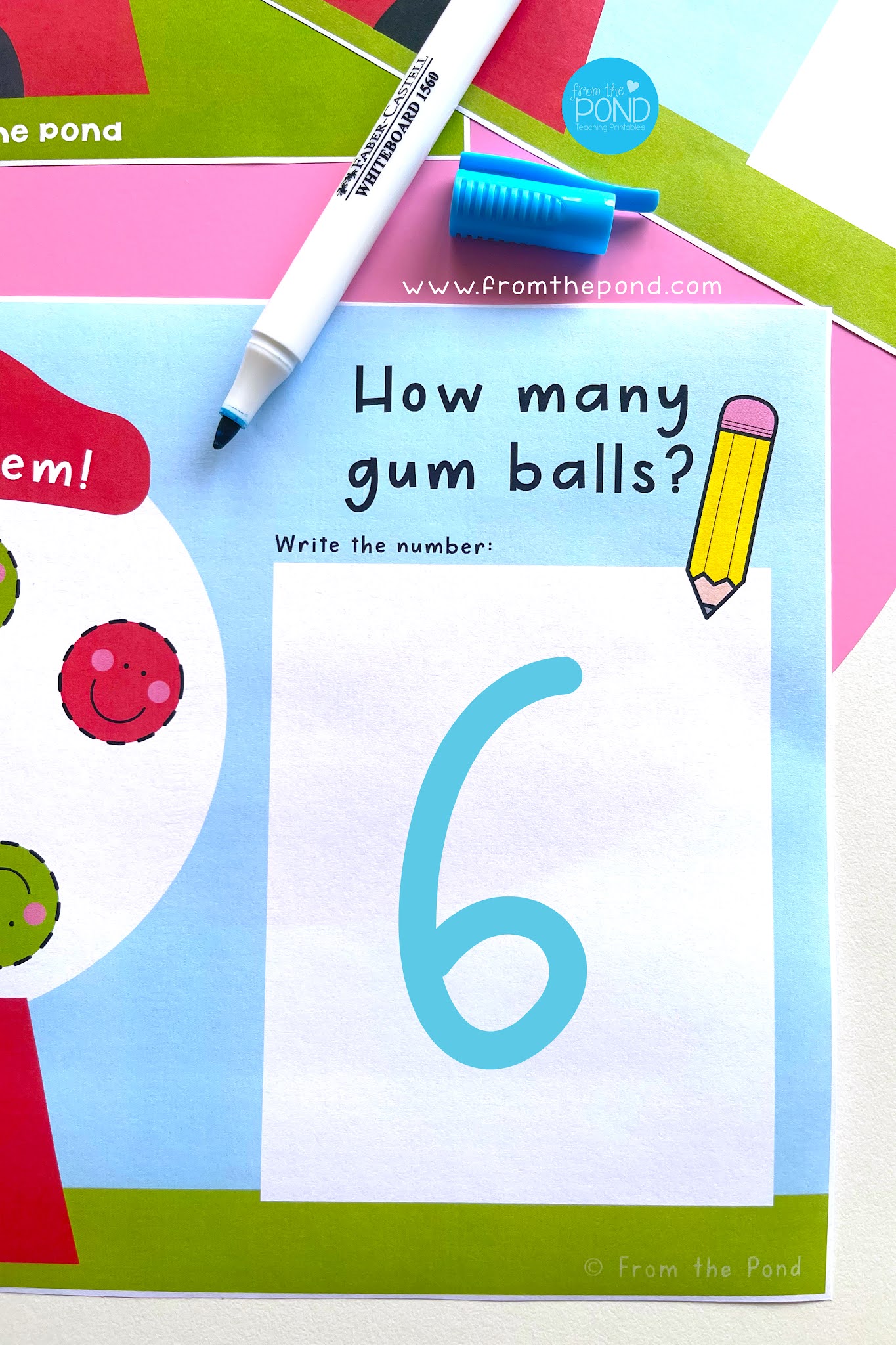 Gum Ball Counting Mats - Numbers to 10 | From the Pond