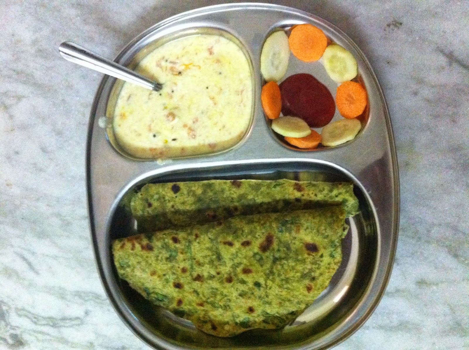 Palak Paratha or Spinach Paratha