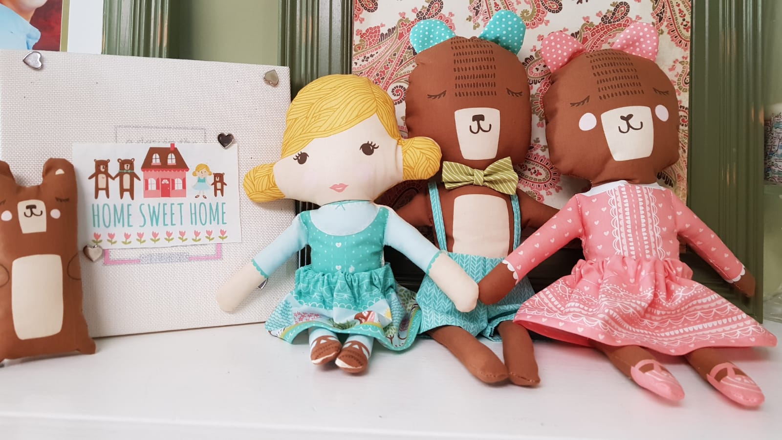 Polka Dots and Butterflies: Moda Doll Panels