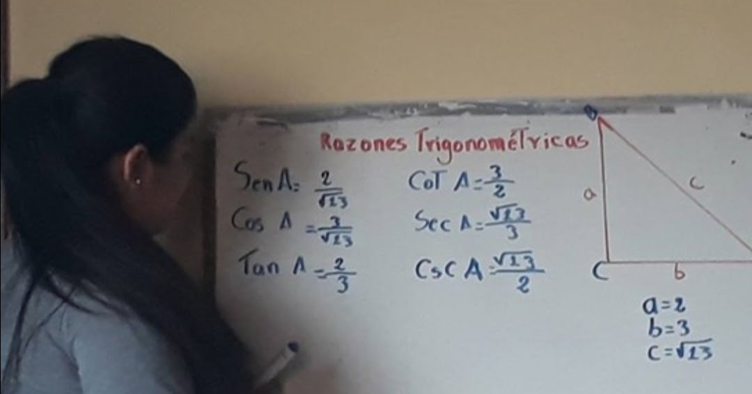 ¿Cuáles son las 6 razones trigonométricas?