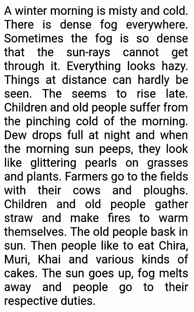 Winter season paragraph for class 1,2, 3,4,5,6,7,8,9 10,11,12