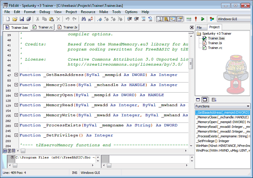 t2Eservo: FreeBASIC t2EservoMemory Library/Code & FB Trainer Tutorial