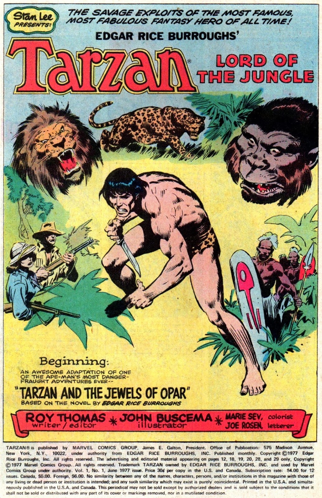 CRIVENS! COMICS & STUFF!: MARVEL'S TARZAN COVER GALLERY...