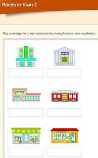 English adventure 4: Places in town. Game
