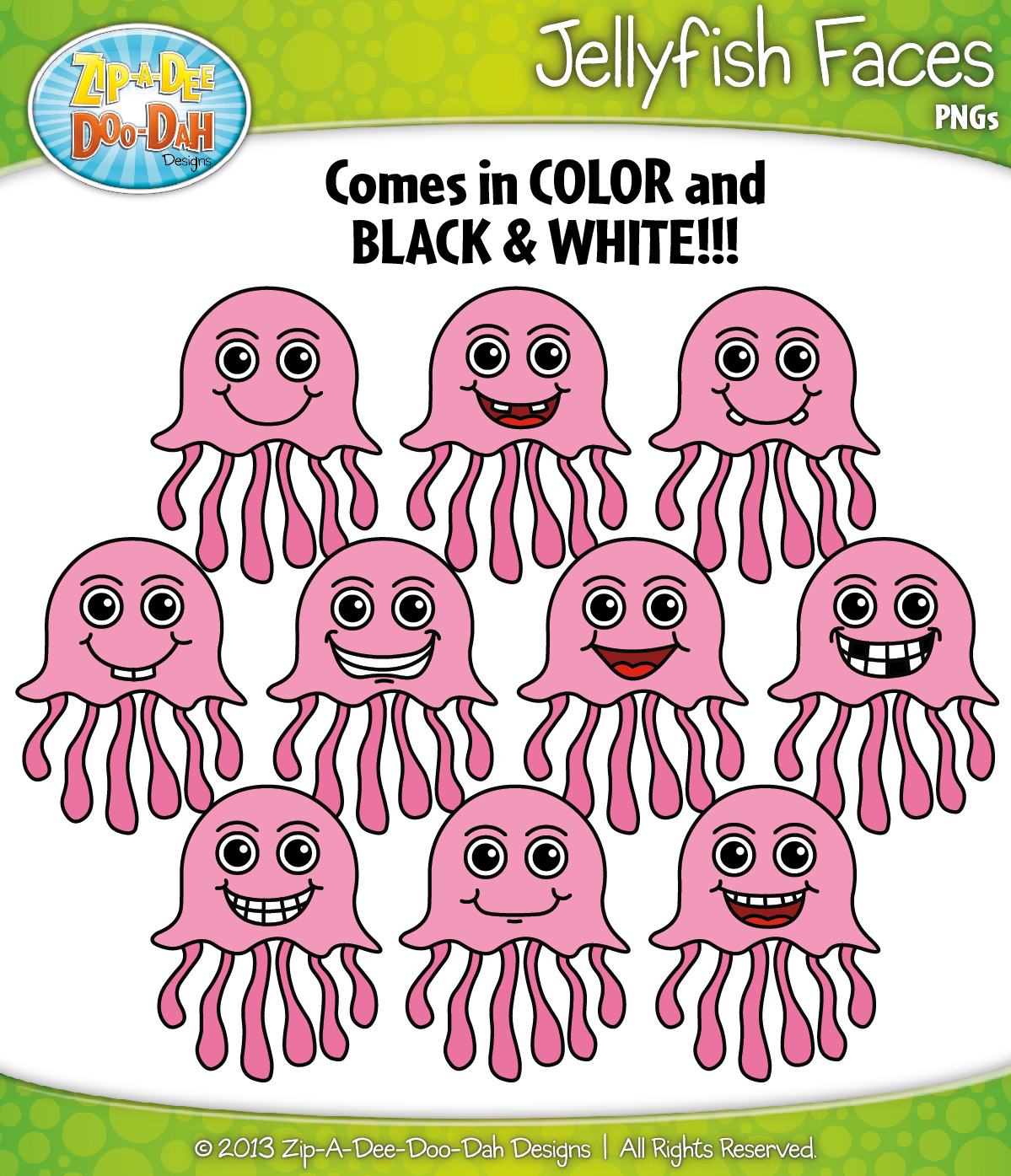 Zip-A-Dee-Doo-Dah Designs: Character Faces Clipart Mega Bundle