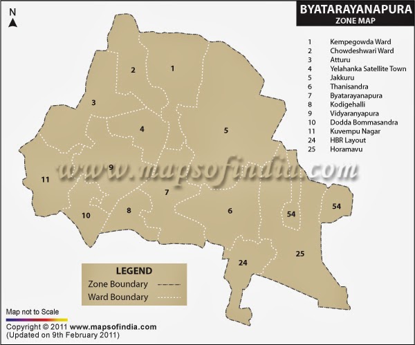 BBMP - 2015 : Bangalore Zones