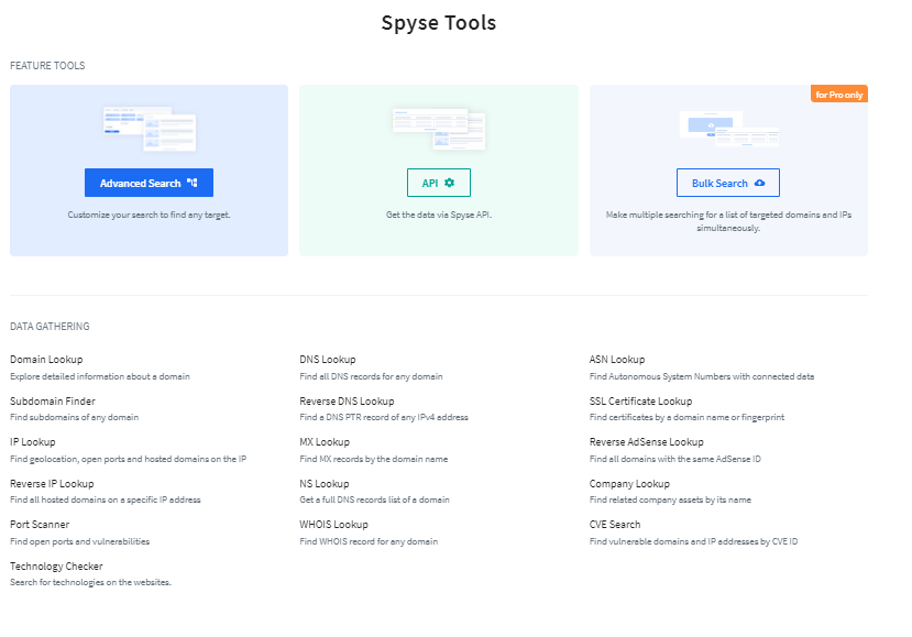 Recon Simplified with Spyse