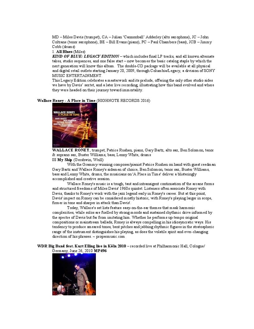 Republic of Jazz: Playlist for Tom Ossana / Dane Brewer – The Thin Edge ...