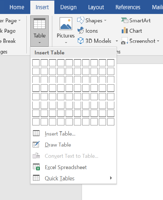 How To Create A Table In MS Word How To Create A Table In MS Word