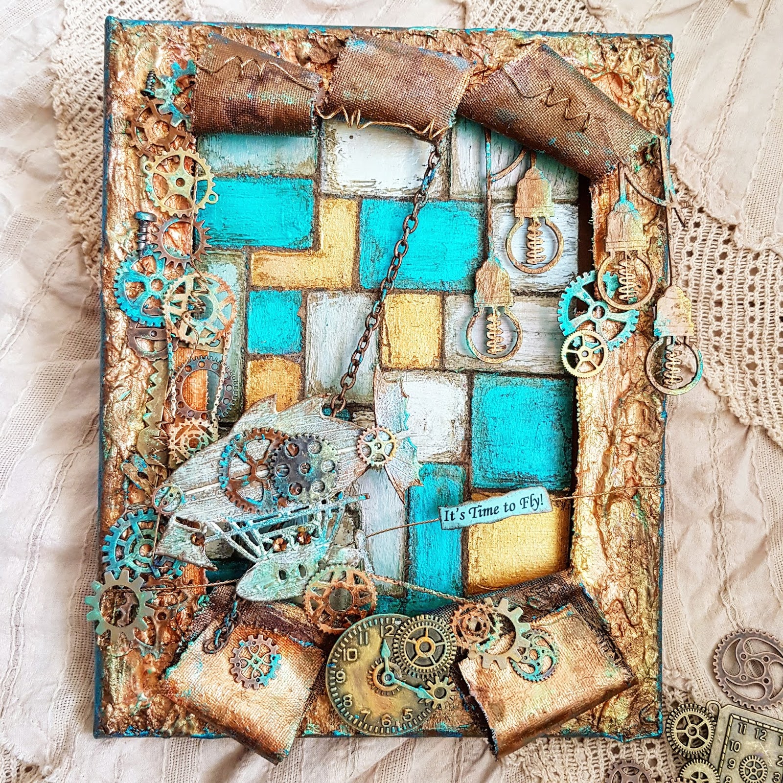 Creations by Chaitali: It's Time to Fly - Canvas Steampunk Layout