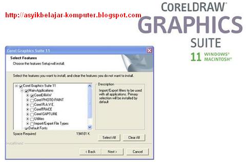 Cara Instalasi CorelDraw 11 ~ Belajar Komputer