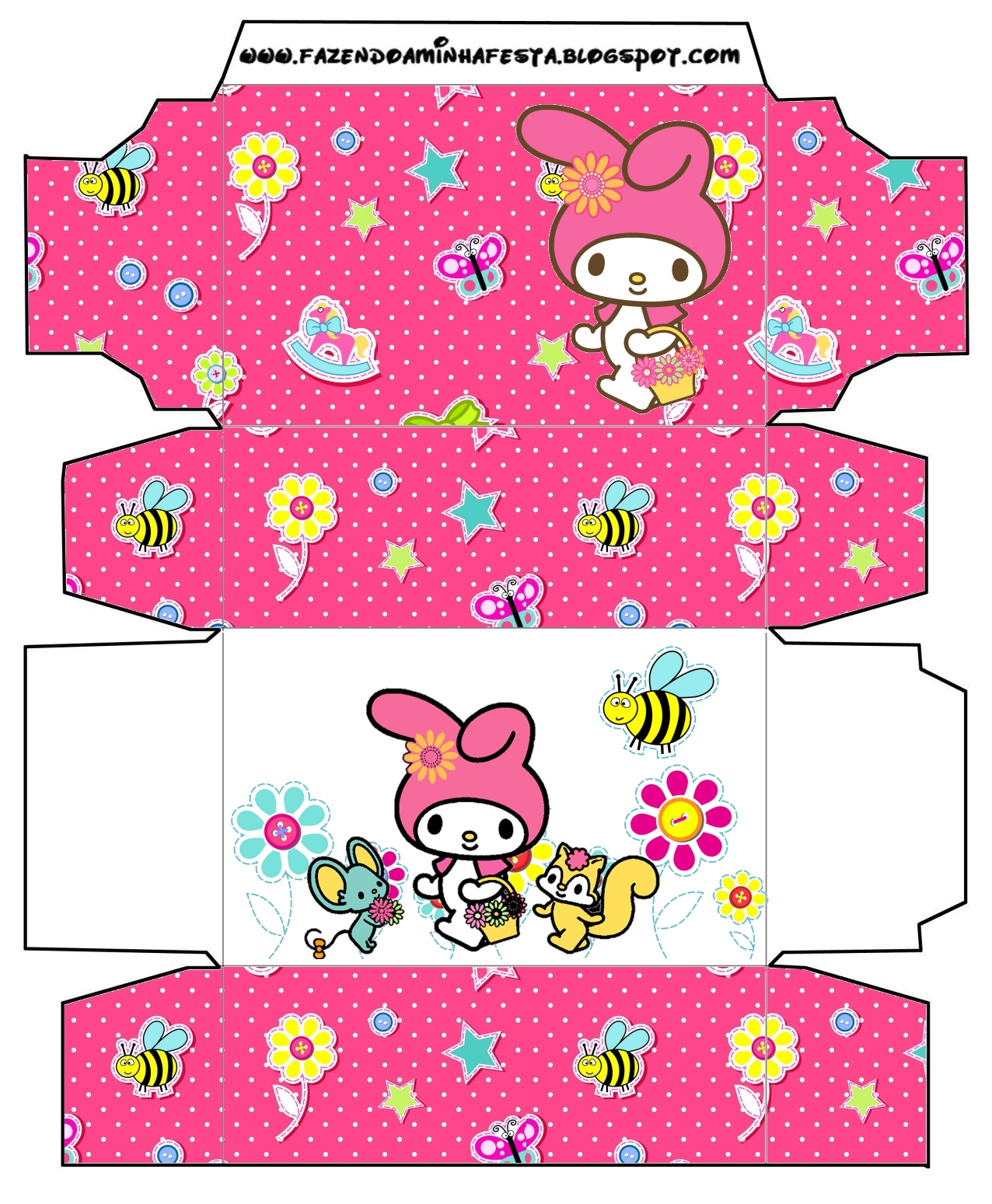 My Melody Birthday Party: Free Printable Boxes. - Oh My Fiesta! in english