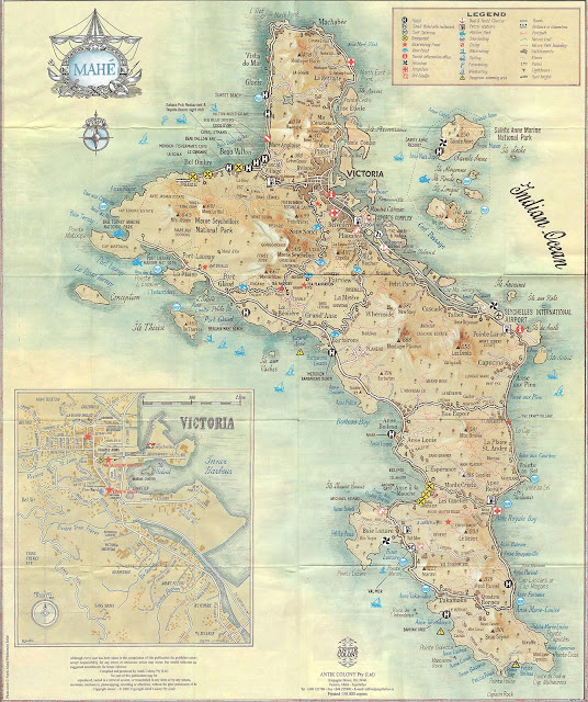 SEYCHELLES - GEOGRAPHICAL MAPS OF SEYCHELLES