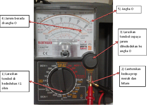 isea elektrik: Cara menggunakan multimeter analog