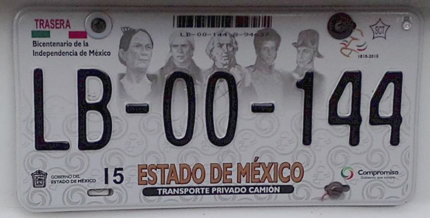 Placas de Autos de México y otras COS-999-AS: Estado de México: Placa ...