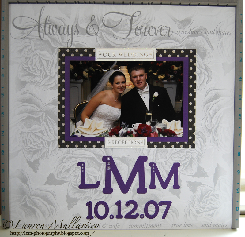 LEM Photography and Papercrafting: First page of my wedding reception album