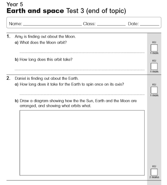 Year 5: Science Challenge - Earth and Space Test