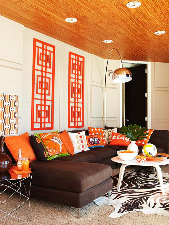New Home Interior Design: Decorating in Orange