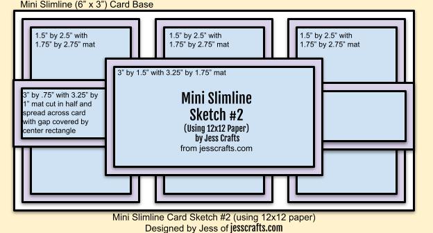 Mini Slimline Card Template #2 Using 12×12 Paper – Jess Crafts