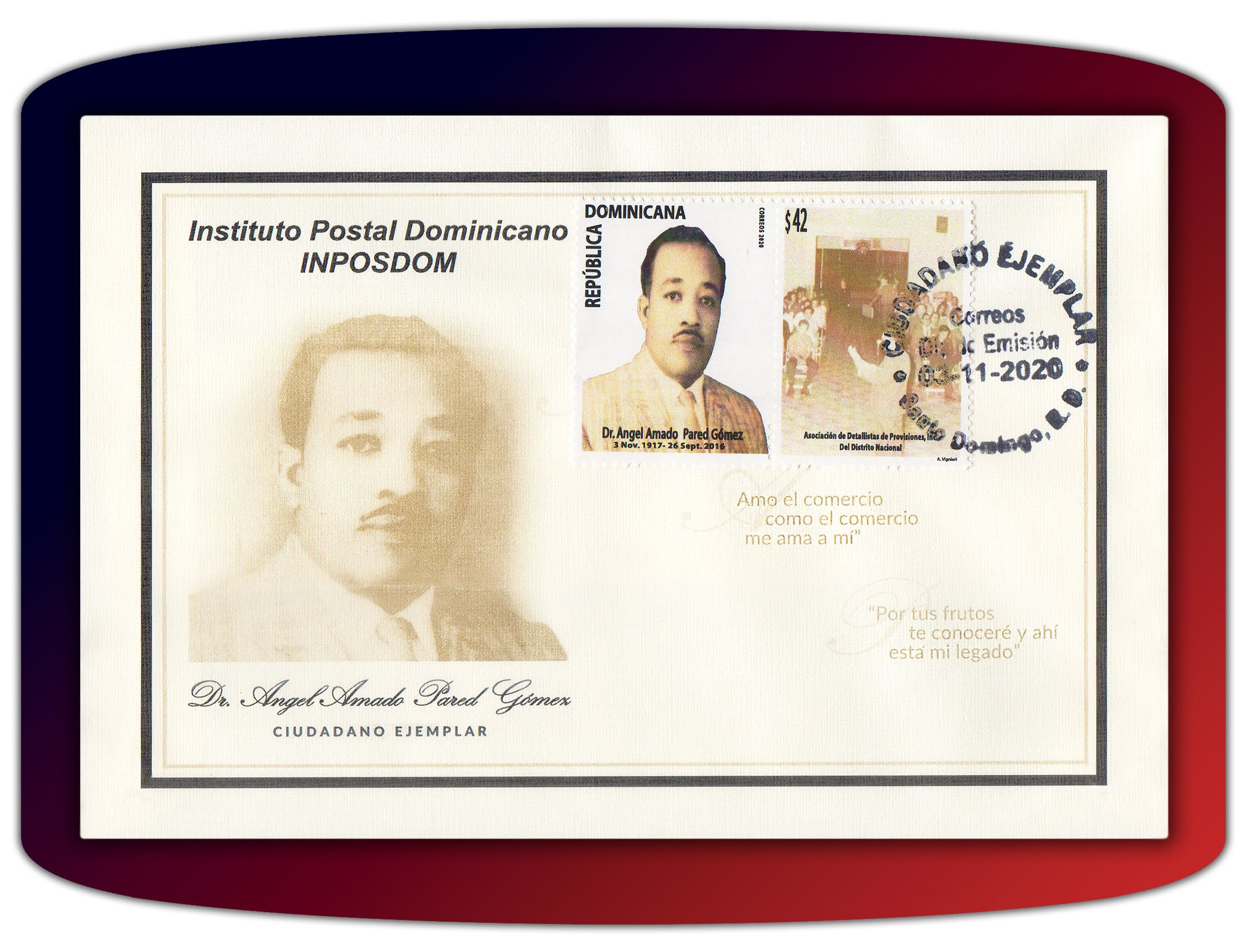 Sellos Dominicanos: Ciudadano Ejemplar Dr. Ángel Amado Pared Gómez