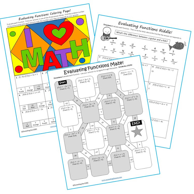 Exceeding the CORE: Math Mazes, Riddles & Coloring Page (FUN ACTIVITIES)