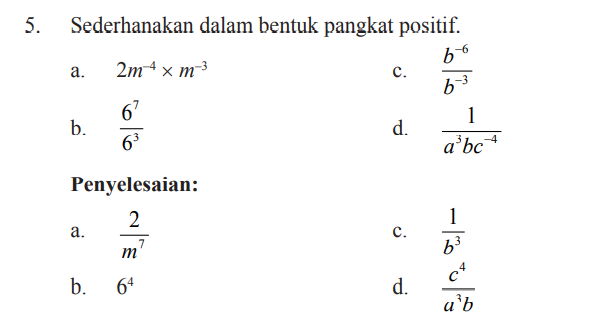 IU DESI: Perpangkatan Nol dan Negatif
