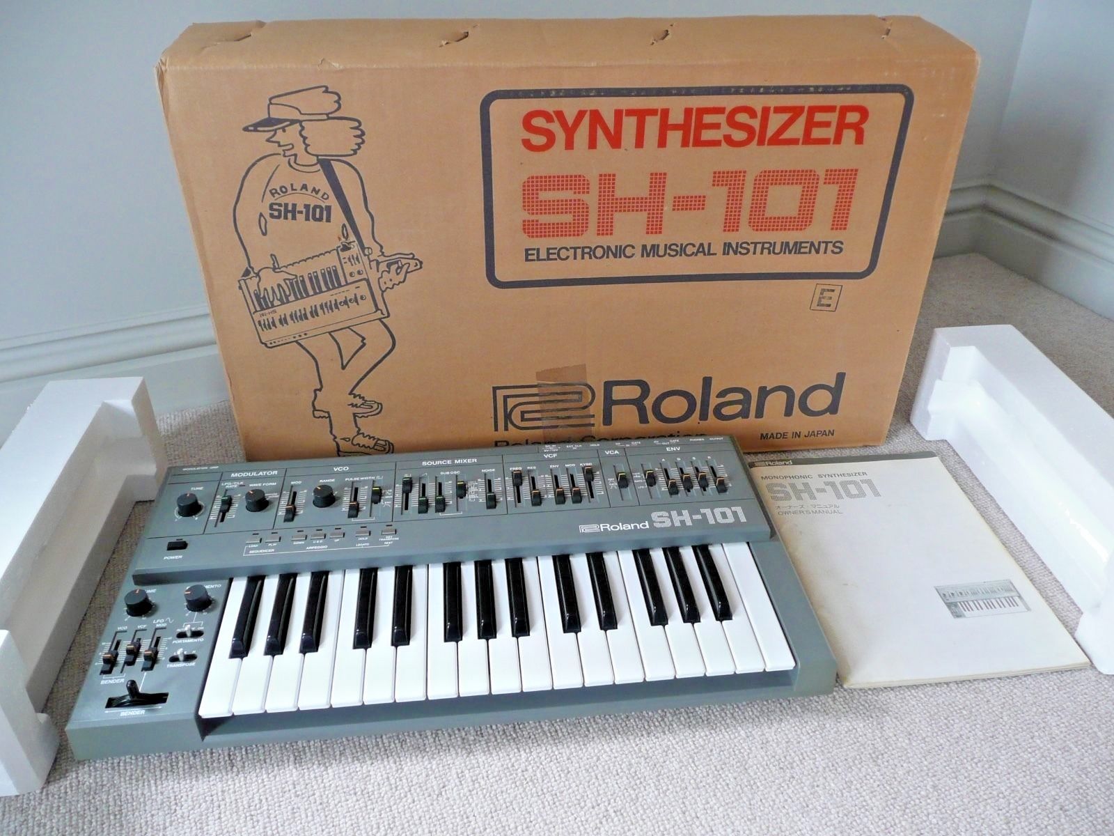 MATRIXSYNTH: ROLAND SH-101 SN 295354 w/ Original Box