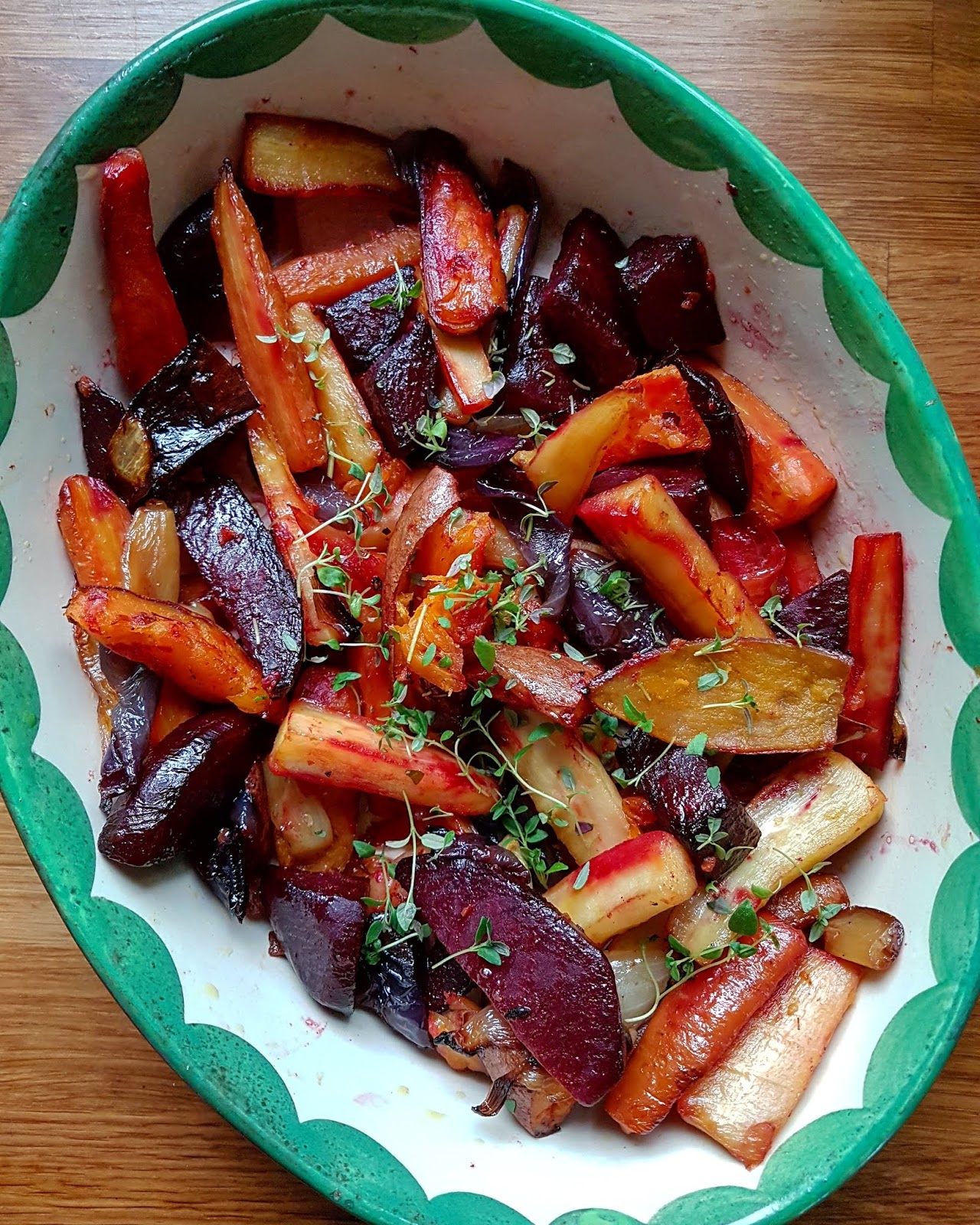 Grönsaker / rotfrukter i ugn - Saras Eviga