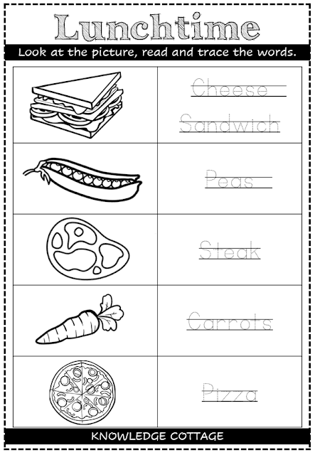 Topic 4 : Lunchtime Worksheets (Part 1)