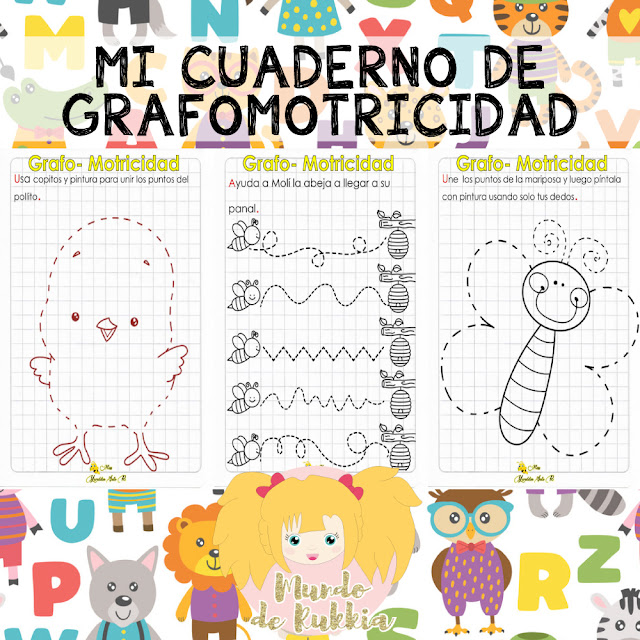 Mi Cuaderno de Grafomotricidad | Mundo de Rukkia