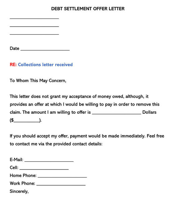 Legal Settlement Offer Letter Template ~ Resume Letter