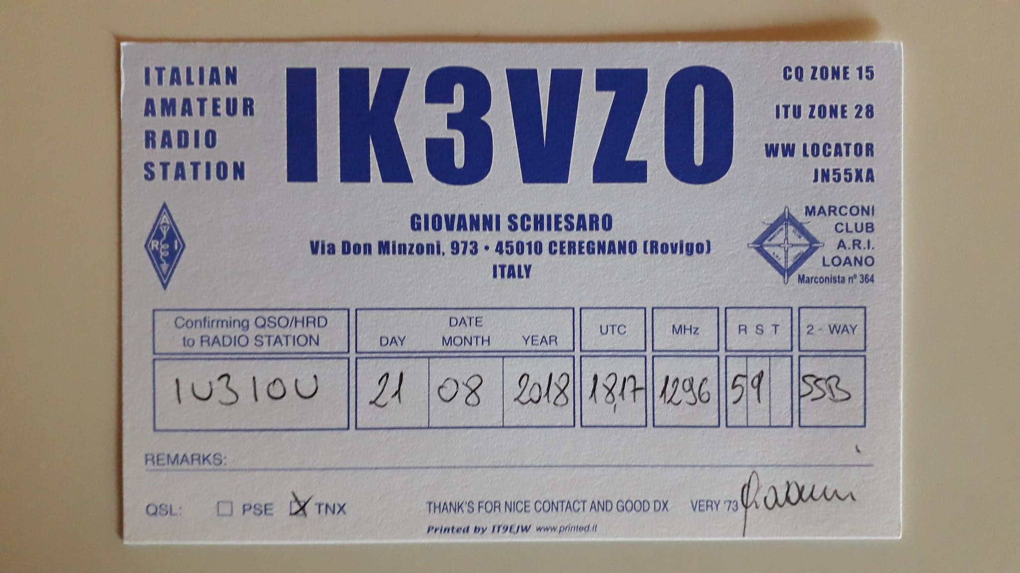 | ricerca + sperimentazione |: eQSL QSL collegamenti radioamatoriali ...