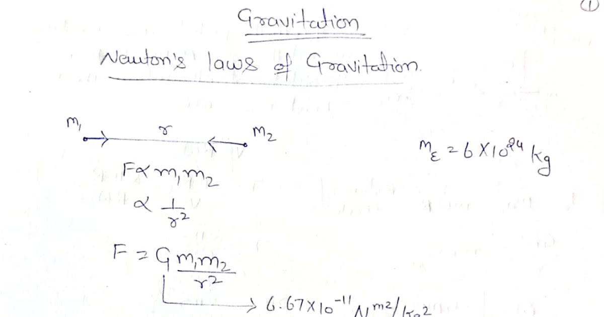 Gravitation notes - Studypur