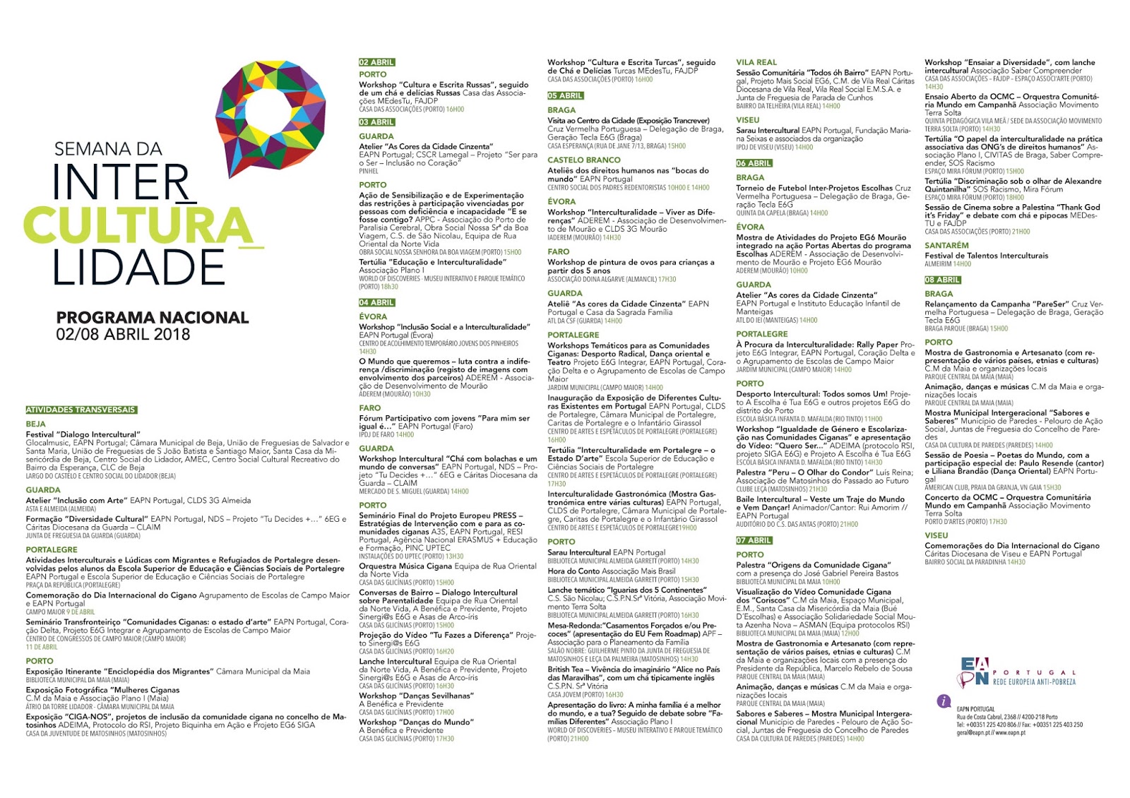 Semana da Interculturalidade, programa nacional