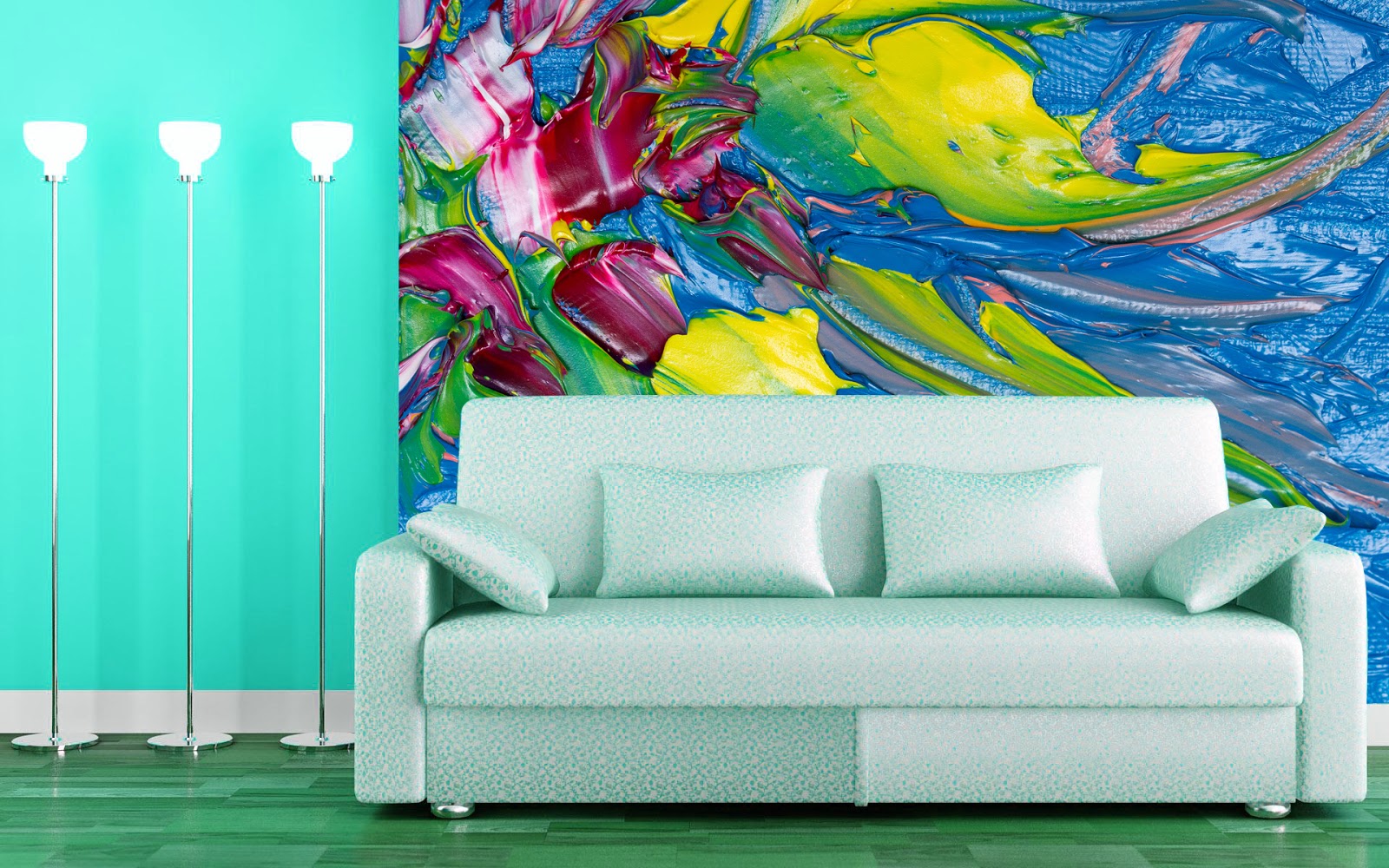 Graphics: Waiting Areal Color Art Wall Design