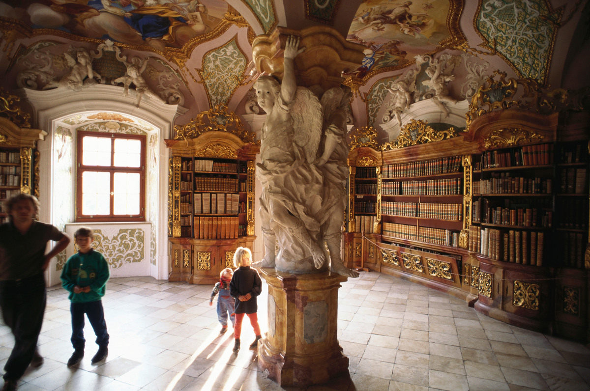 Lisa's World: METTEN, GERMANY Baroque Library of Metten Abbey