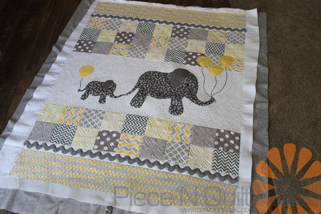 Piece N Quilt: Baby Elephant Quilt - Custom Machine Quilting by Natalia ...