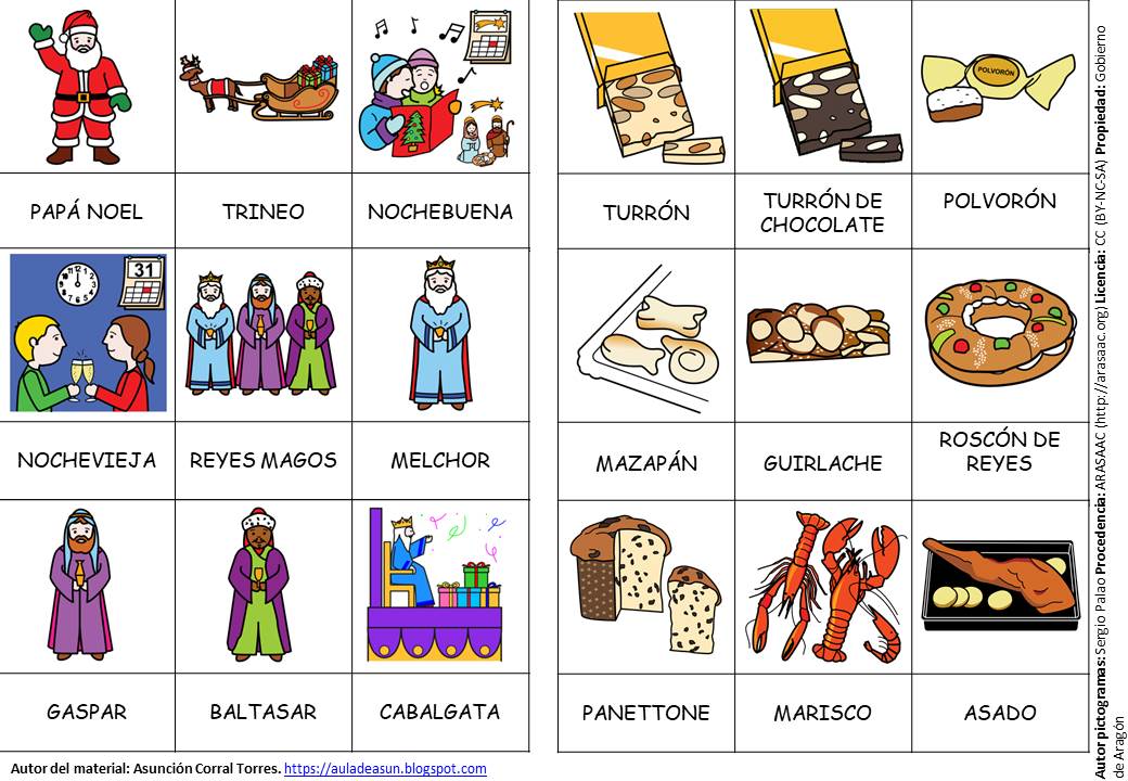 AUDICIÓN Y LENGUAJE: VOCABULARIO DE LA NAVIDAD
