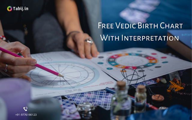Free Vedic birth chart with interpretation and Rasi chart