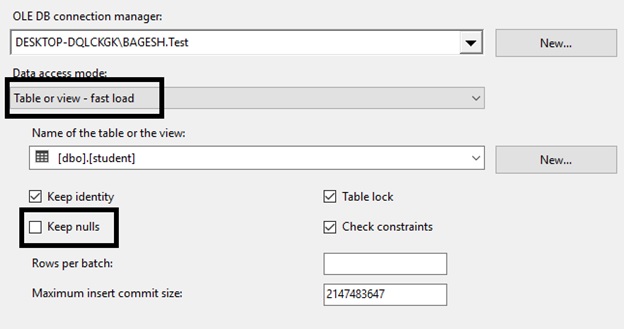 Microsoft Business Intelligence: Keep Null option in oledb destination ...