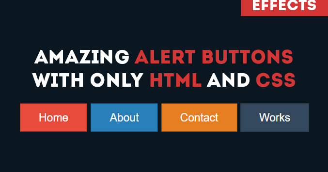 Amazing Alert Buttons With Only HTML and CSS - darkcode