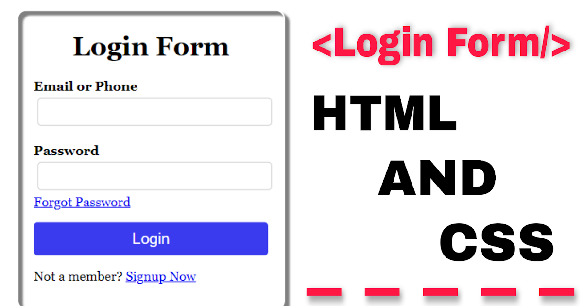 How to Create Simple Login Form using HTML and CSS : Source Code How to Create Simple Login Form using HTML and CSS : Source Code