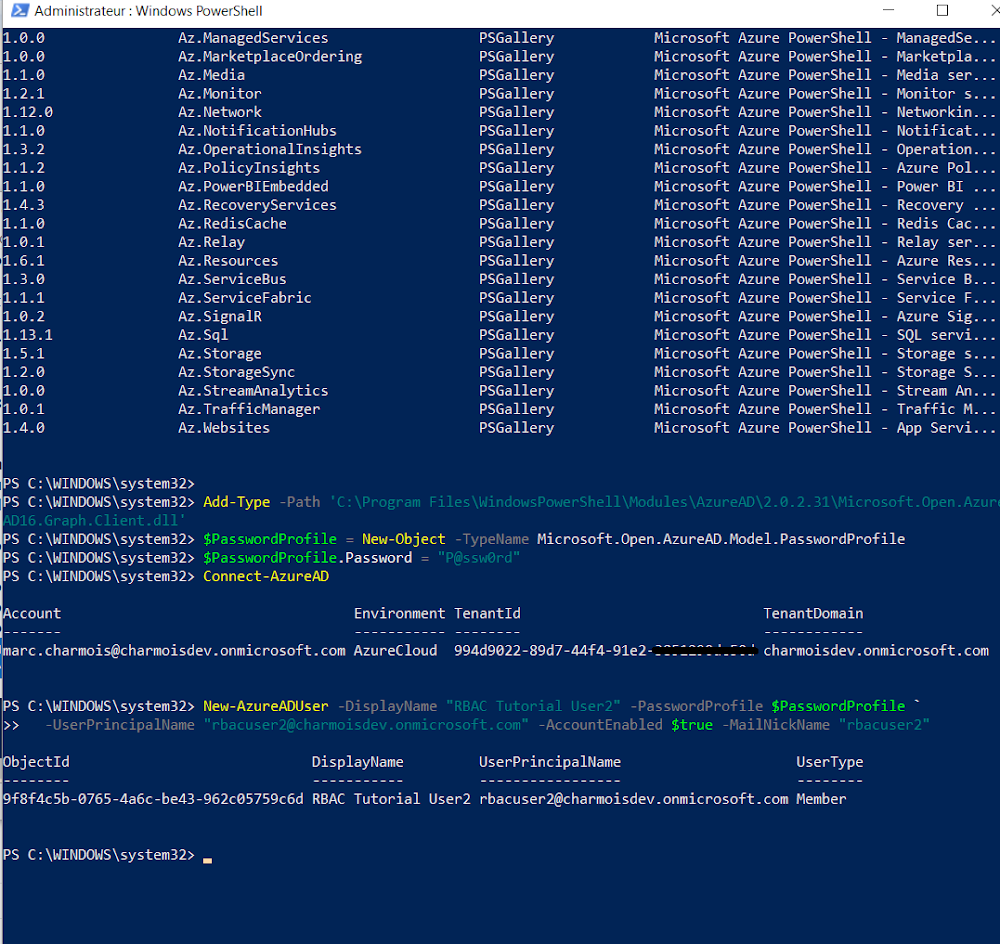 Azure & Co: Create a user in Azure Active Directory using PowerShell ...