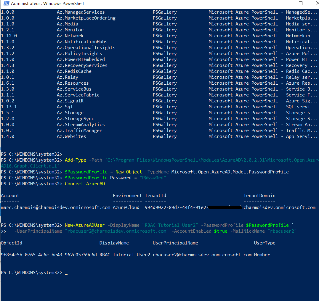 Azure & Co: Create a user in Azure Active Directory using PowerShell ...