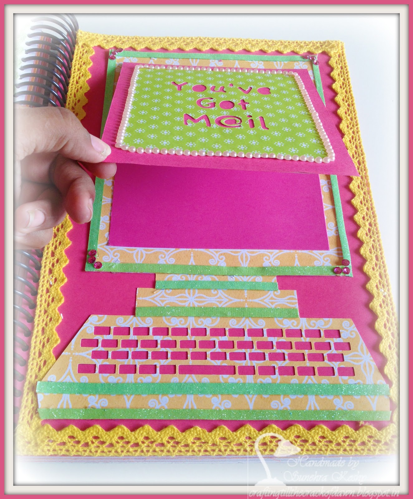 Crafting Till The Crack of Dawn: A Scrapbook Page for Email Wishes