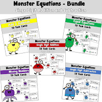 Freebie! Simple Addition and Subtraction Task Cards | Teacher's Take-Out