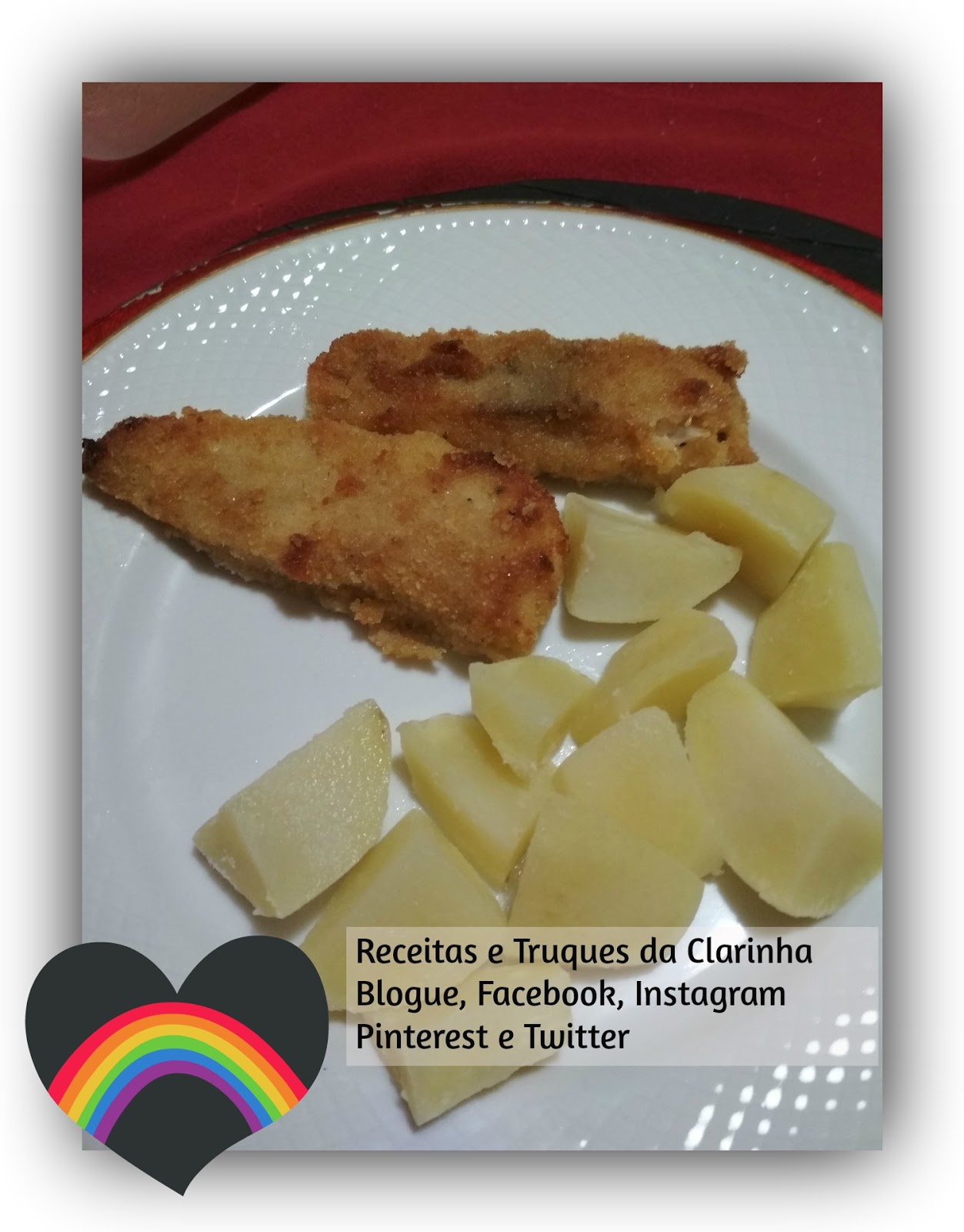 Receitas e Truques da Clarinha: Raia Frita com salada de batata